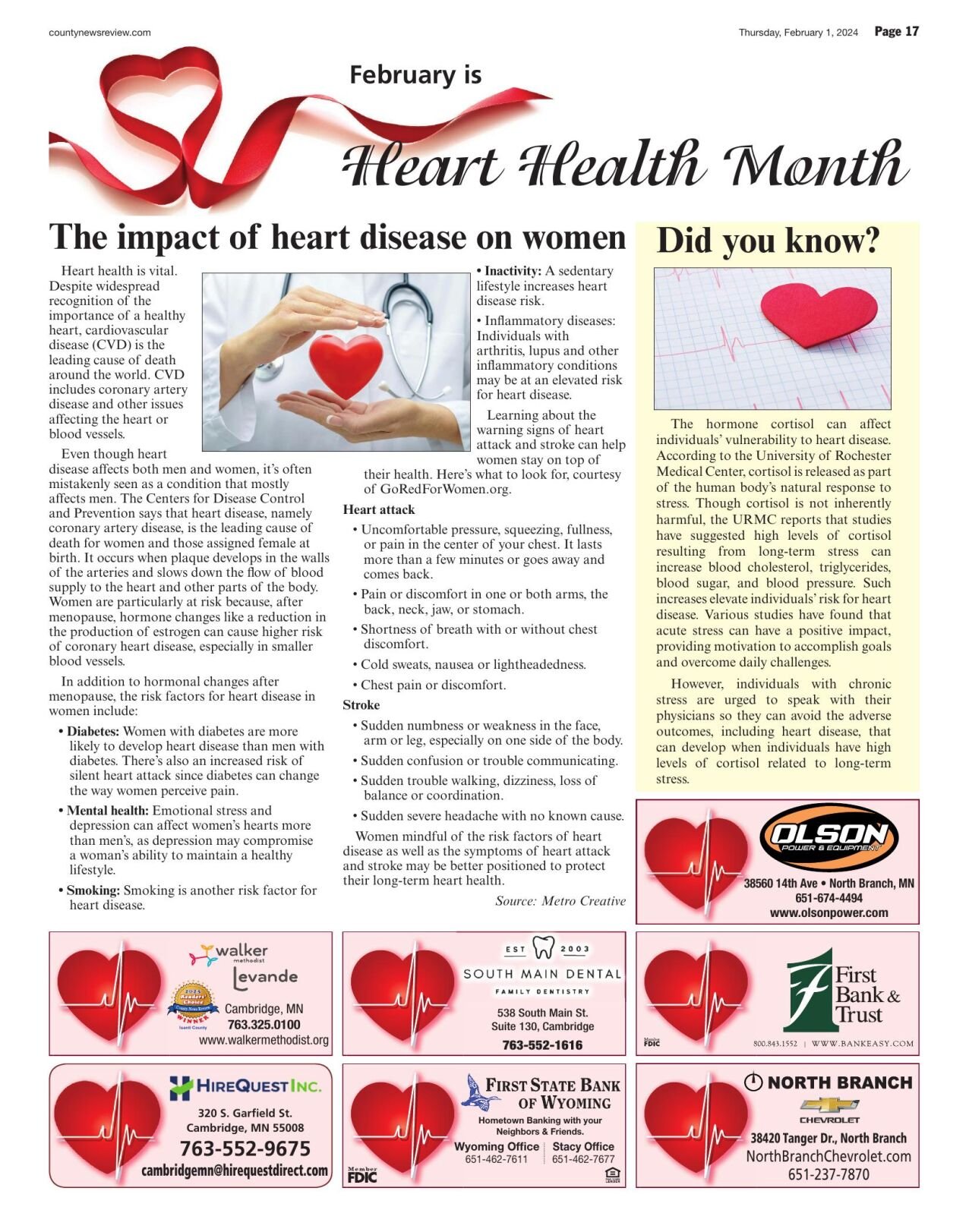 February is Heart Health Month | Local News | hometownsource.com