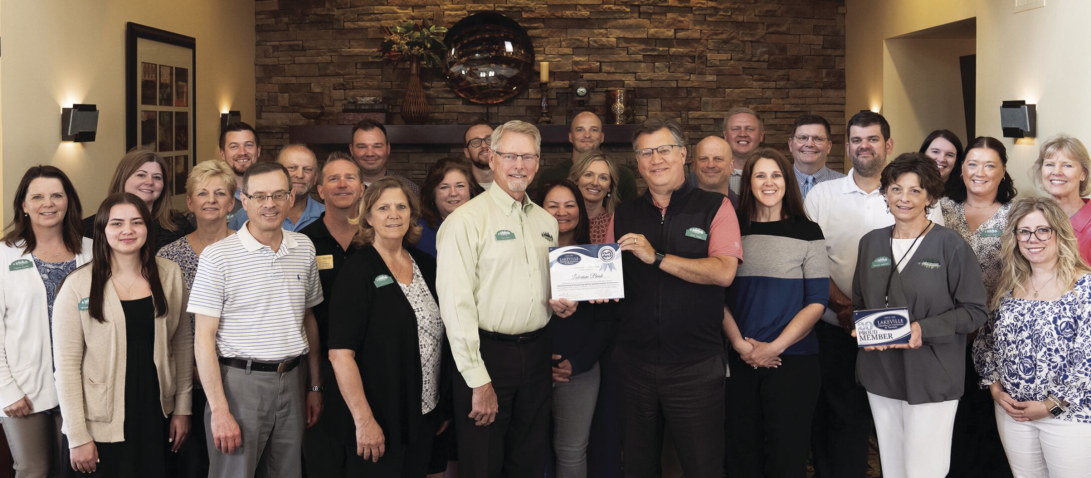 Lakeview Bank honored for 20 years of service in Lakeville | Free ...