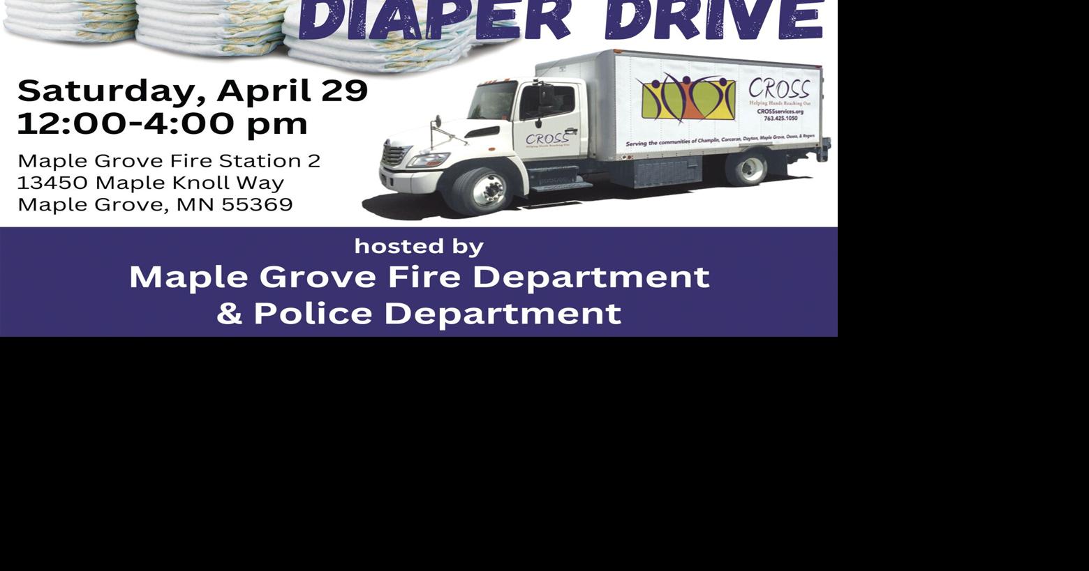 Maple Grove police, fire to collect diapers for CROSS families | Free ...