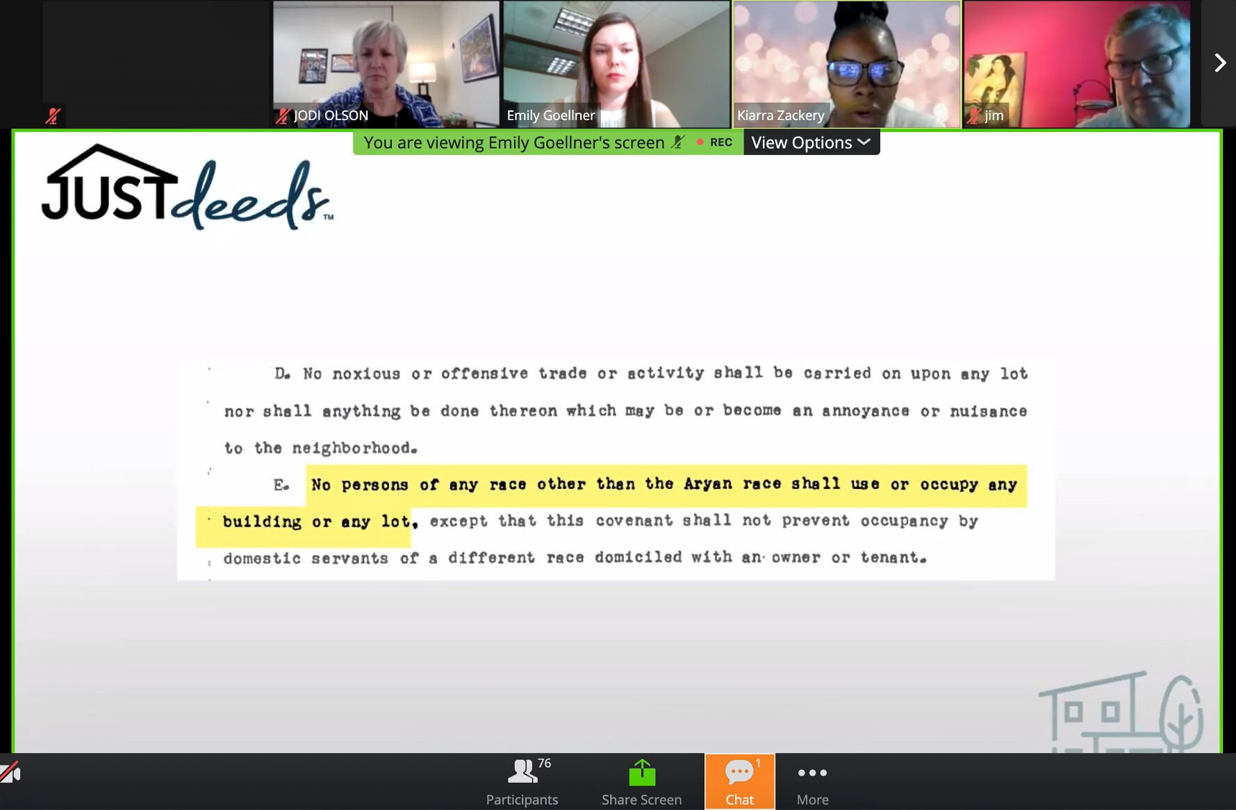 Homeowners learn about the history of discriminatory covenants ...