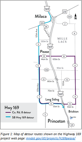 Postponed: Southbound Highway 169 closes July 15, detours Milaca to ...