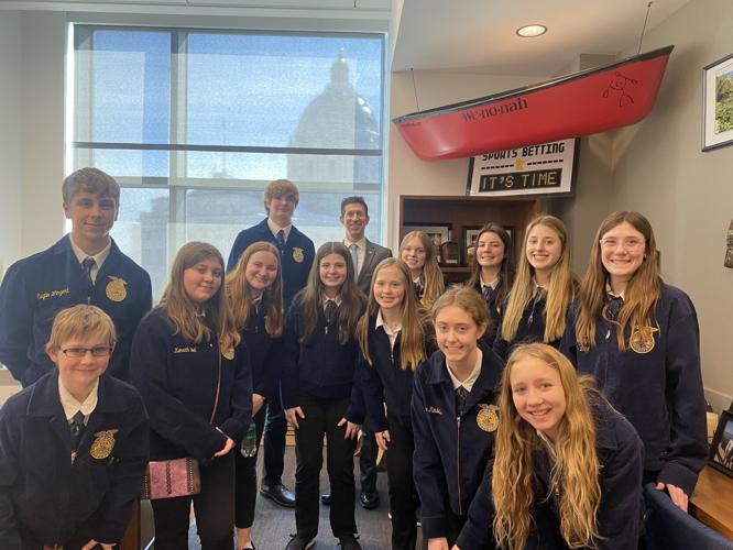 Senator Miller visits with FFA students from Chatfield, Fillmore Central | Community ...