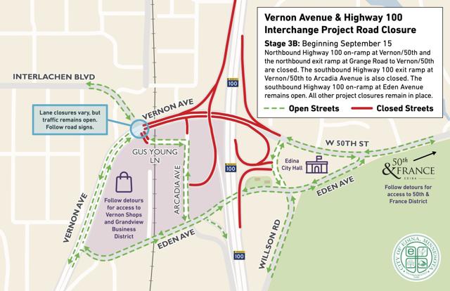 Highway 100 project: Ramps at Vernon, West 50th in Edina to close ...