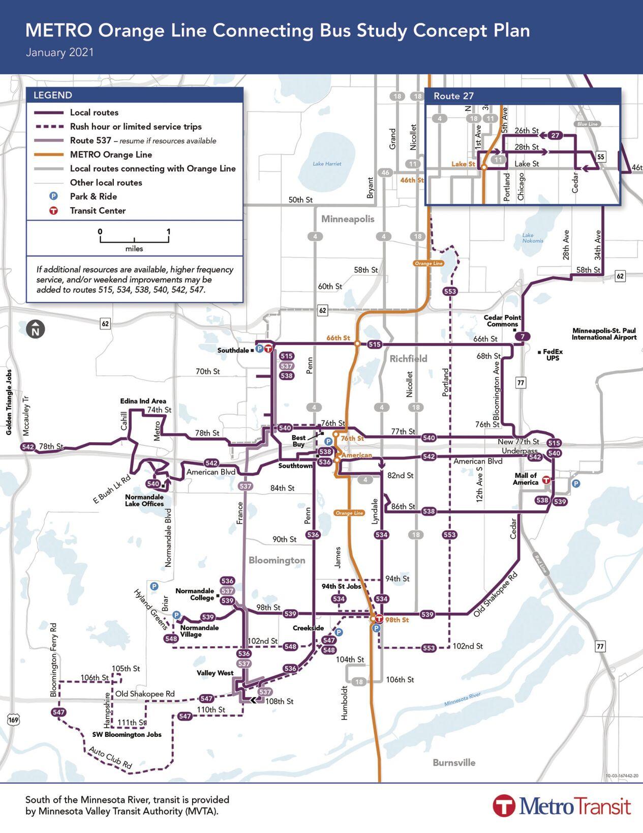 Local bus route changes proposed in anticipation of Orange Line | News ...