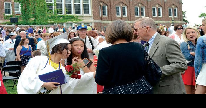 Weather cooperates for Holy Angels graduation | Education ...