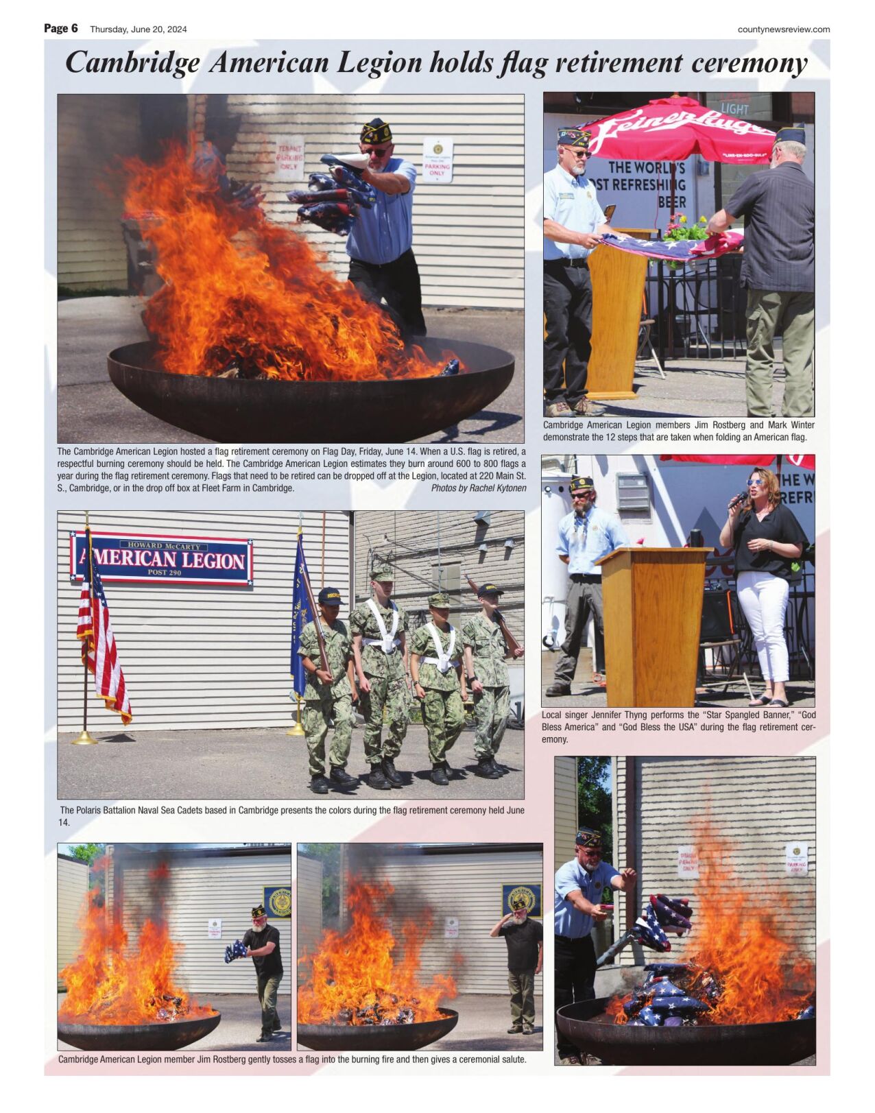 Cambridge American Legion holds flag retirement ceremony | Free ...