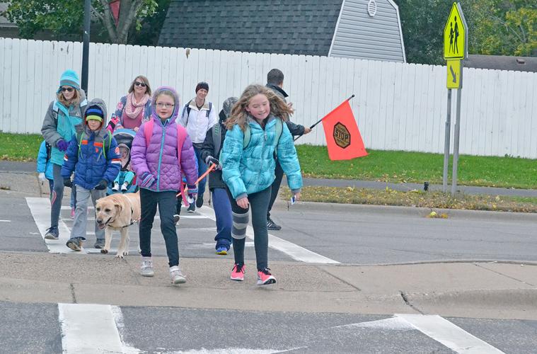 A chilly day to walk, bike to Apple Valley's Greenleaf Elementary ...