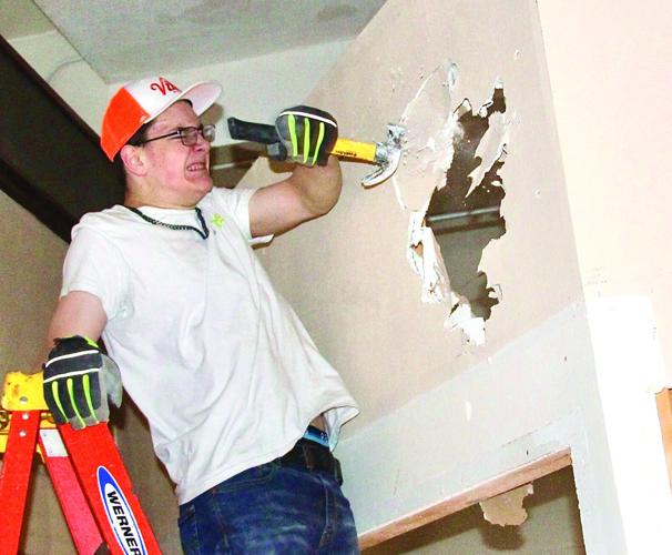 wall demolition work