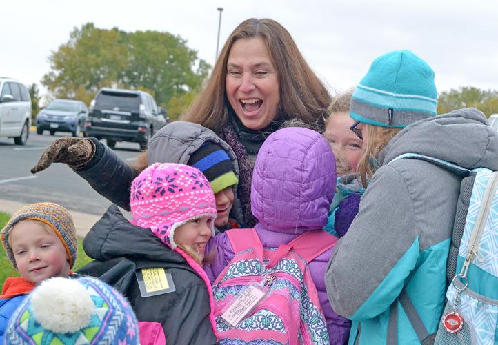 A chilly day to walk, bike to Apple Valley's Greenleaf Elementary ...