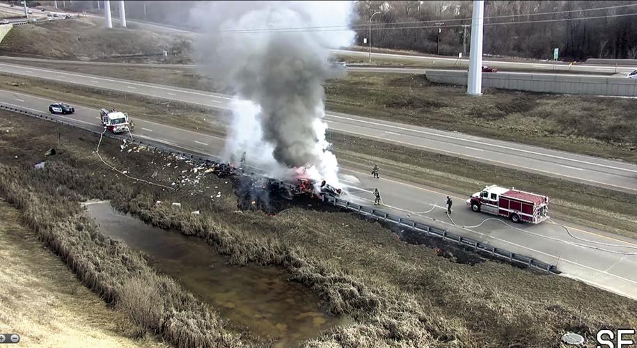 Semi truck fire at Hwy. 610 diverts evening commute | Free ...