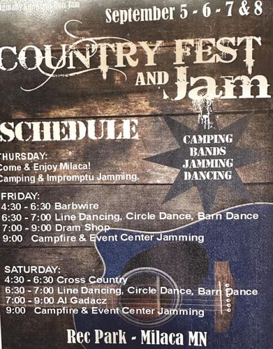 Country Fest and Jam returning to Milaca’s Rec Park | Community ...