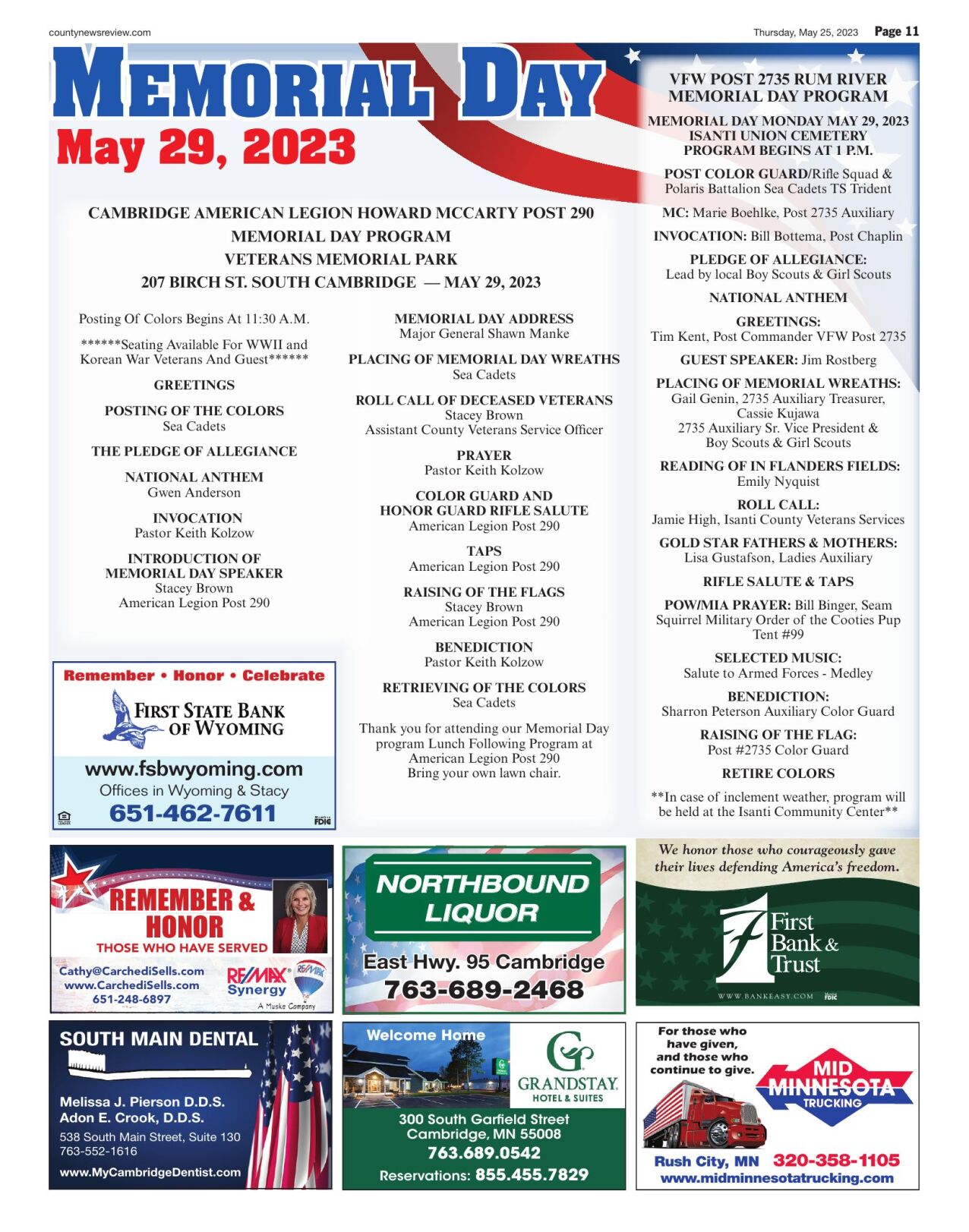 Memorial Day Spotlight -- Page 11 | Local News | hometownsource.com