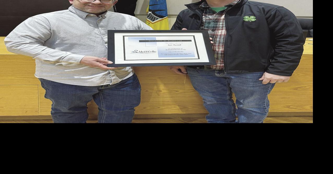 Murdoff recognized for City Council contributions | Monticello Times ...