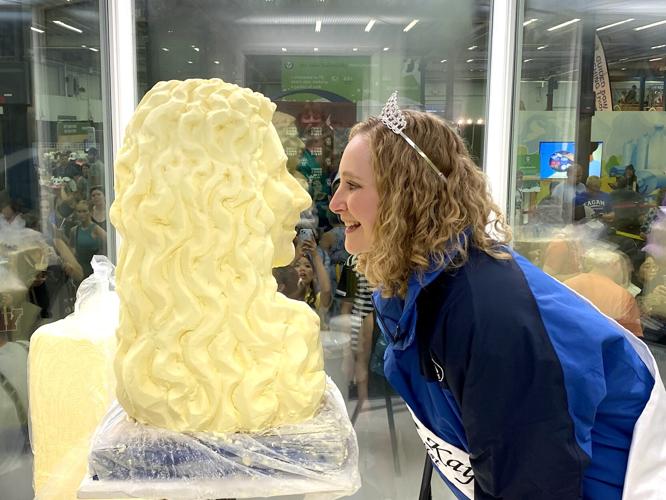 Princess Kay finalist Miranda Schroeder gets carved in butter at MN ...