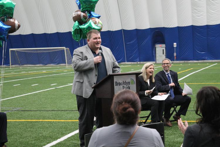 Cutting the ribbon at Park Center’s new sports dome | Brooklyn Center ...