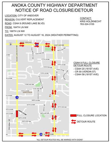 ROAD CLOSURE NOTICE : Andover | Andover | hometownsource.com