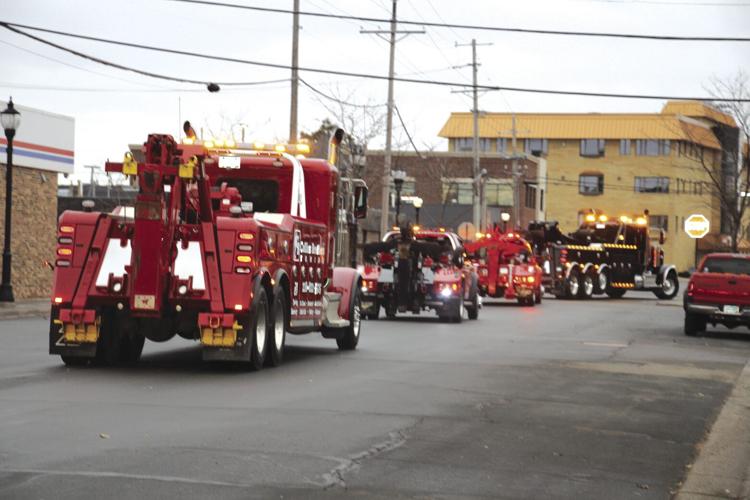 Tow trucks line Osseo street in remembrance of Cardinal Towing owner ...