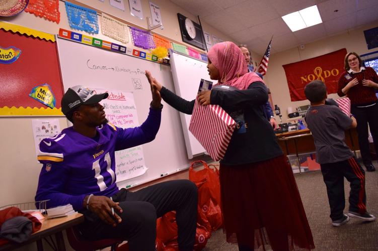 Vikings’ Laquon Treadwell surprises students at Gleason Lake Elementary ...