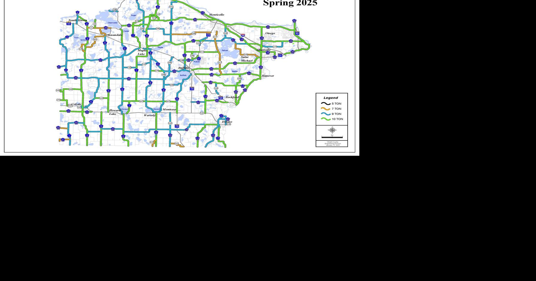 Spring road weight restrictions back in place | Monticello Times ...