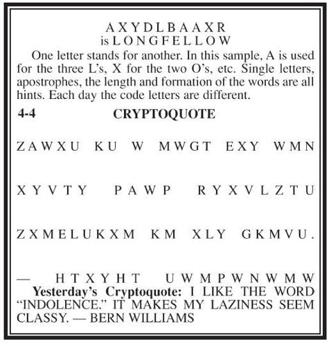 CRYPTOQUOTE | | huntingdondailynews.com