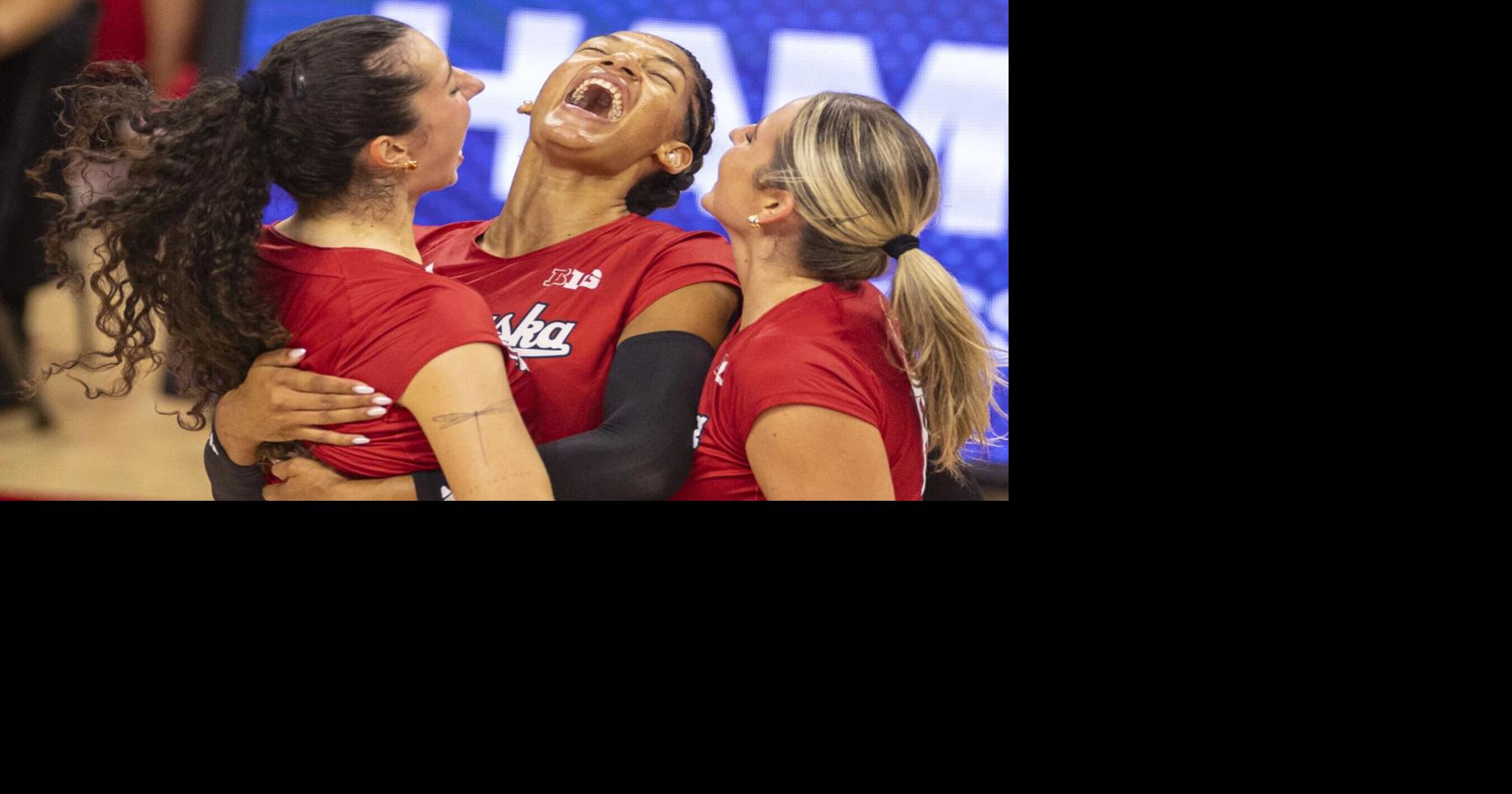 Taylor Landfair embracing Nebraska outside hitter battle