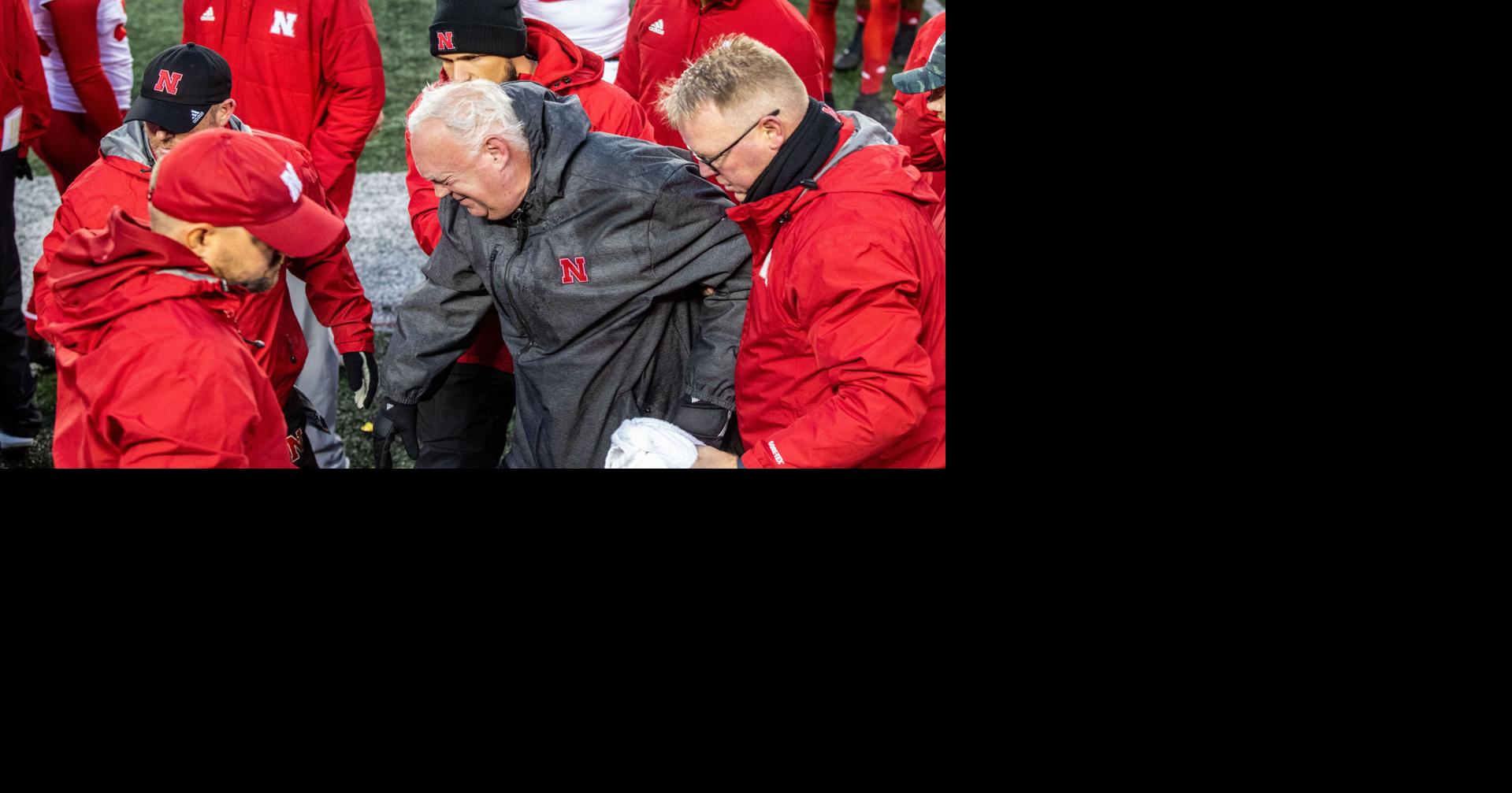 Nebraska offensive coordinator Mark Whipple injured on sideline
