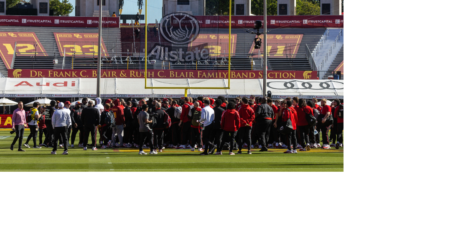 Pregame: Tussle between Nebraska and USC over Husker prayer at midfield