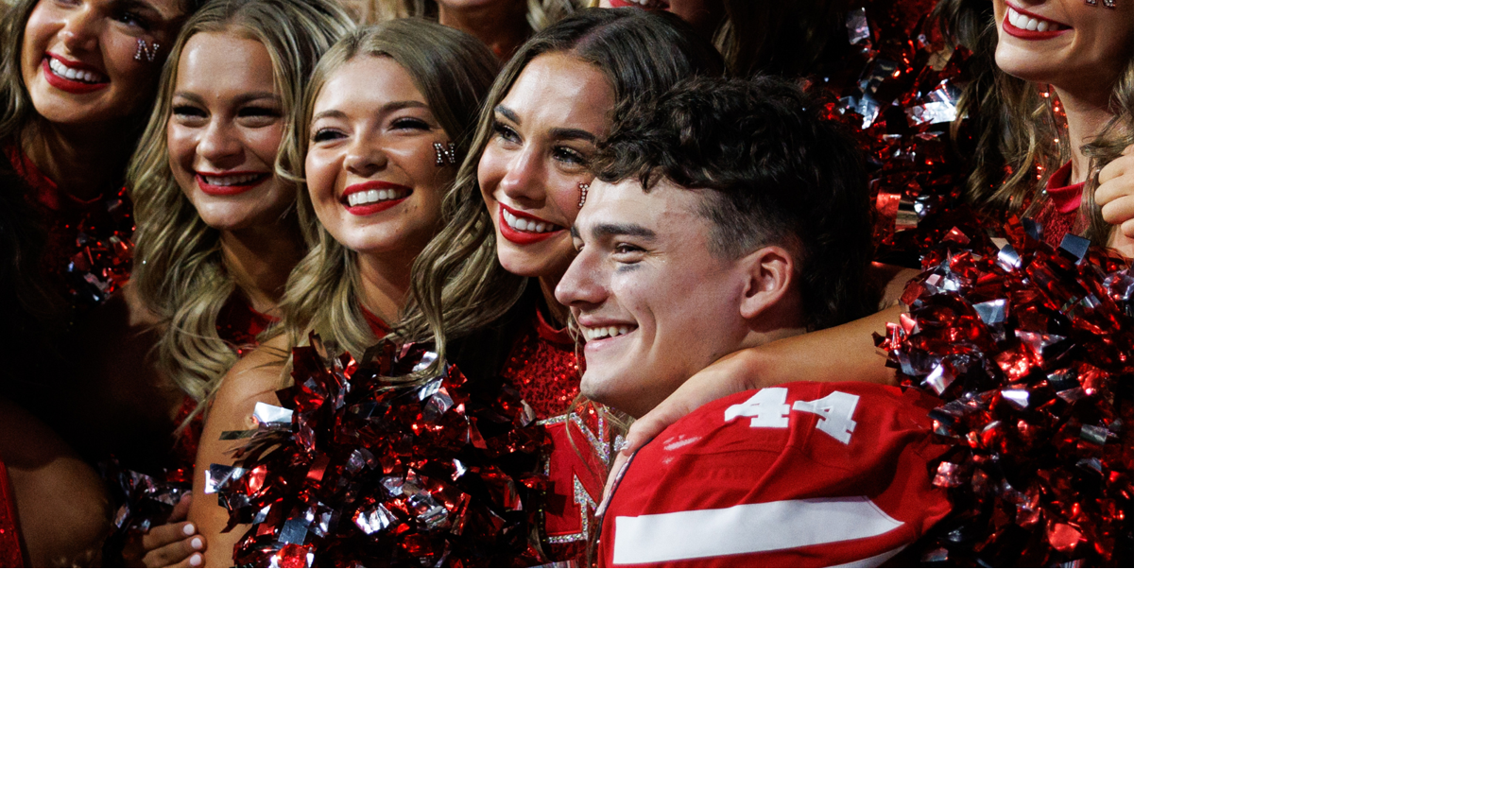 Nebraska's Luke Lindenmeyer proposes to Scarlet dancer Kailyn Storovich after Akron win