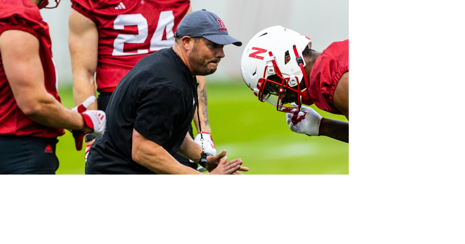 New Nebraska tight end coach Josh Martin is full-go