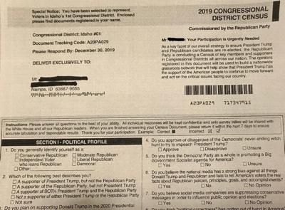 Official looking 'Census' mailing is really RNC fundraising pitch ...