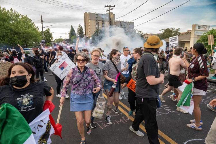 Dozens arrested at immigration protest in Spokane sparked by arrest of ...