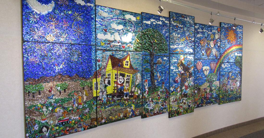 Meridian artist makes St. Luke’s mural with thousands of beads ...