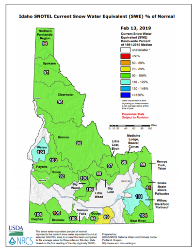 Winter storms bring Boise snowpack back up to normal levels | Local ...