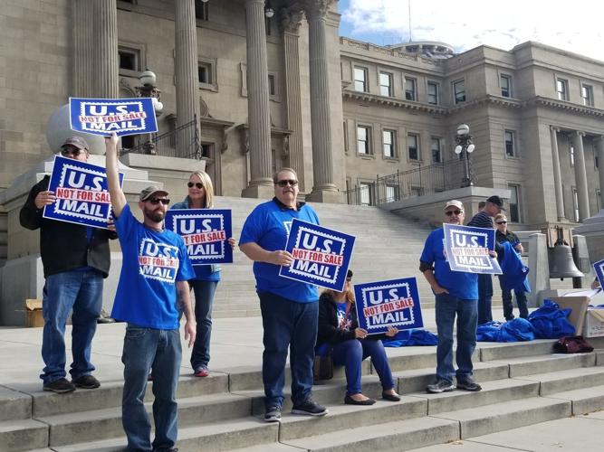 Postal workers take to Idaho Capitol to protest USPS privatization ...