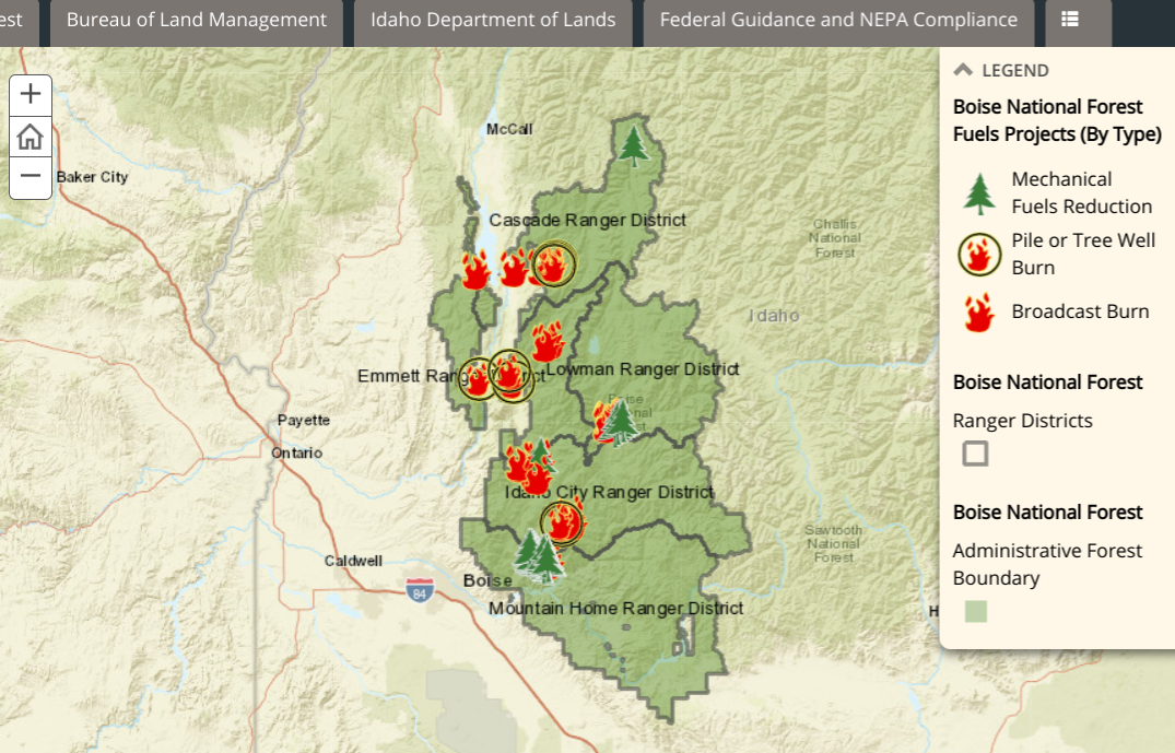 New map shows prescribed burns in southwestern Idaho | Eye on Boise ...
