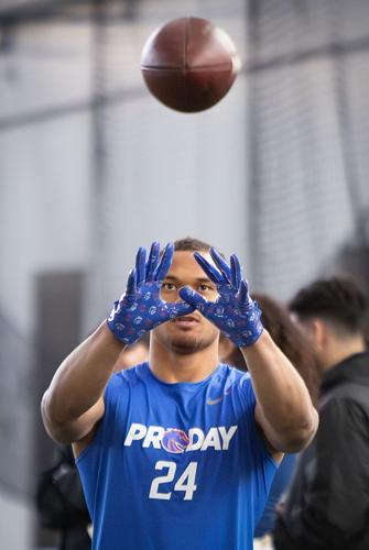 Happy with combine numbers, Holani takes it easy at Pro Day | Boise ...