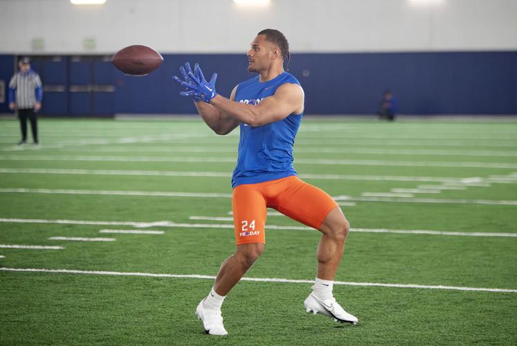 Happy with combine numbers, Holani takes it easy at Pro Day | Boise ...