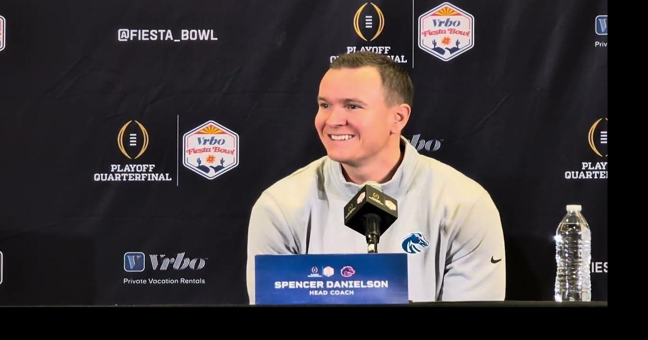 VIDEO: Boise State coach Spencer Danielson Fiesta Bowl Media Day Press ...