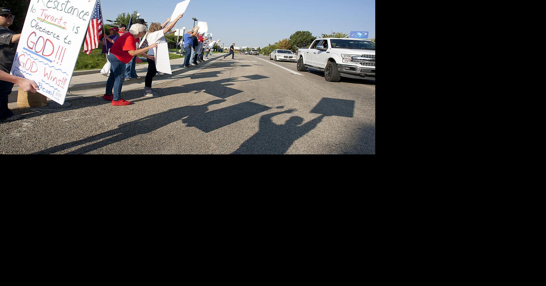 Large protest precedes President Biden's arrival in Boise | Local News ...