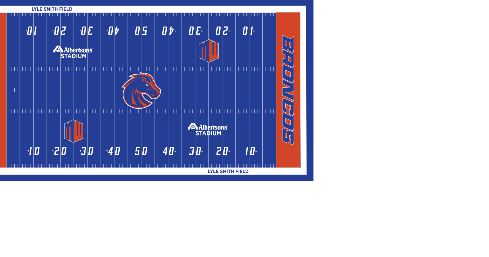 Broncos begin installation of new blue turf at Albertsons Stadium ...