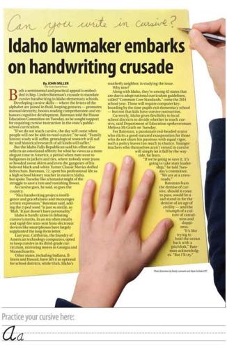 State representative wants to mandate cursive in schools | State news ...