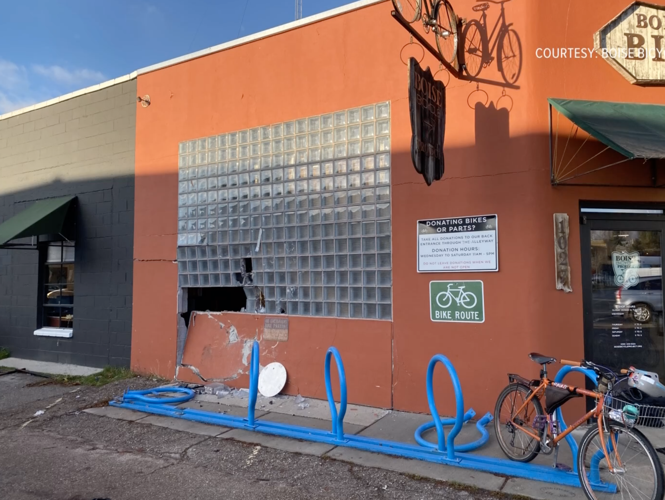 Vehicle crashes into Boise Bicycle Project's building | Local News ...