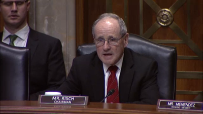 Risch, senate foreign relations committee discuss U.S. role in the ...