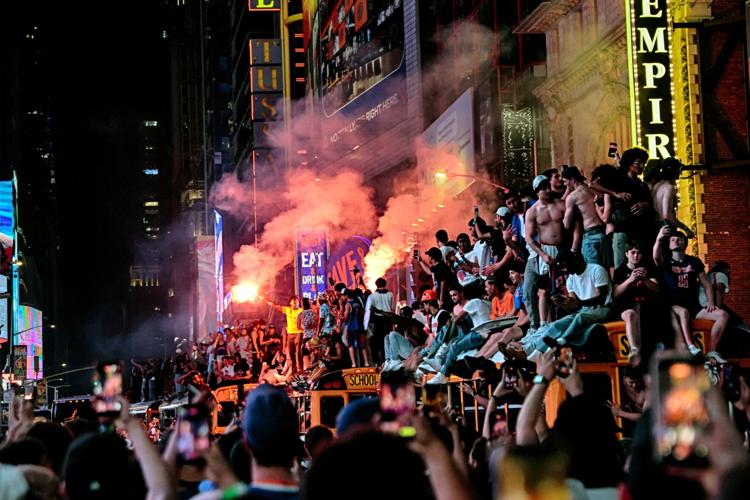 Mayhem mars euphoria as New York City celebrates the Knicks' first ...