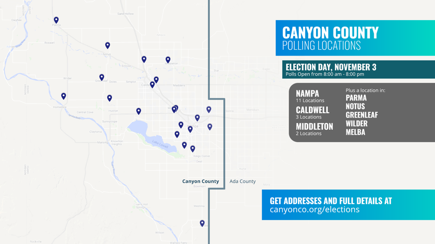 Canyon County Adds Polling Locations 5 For Early Voting 21 For