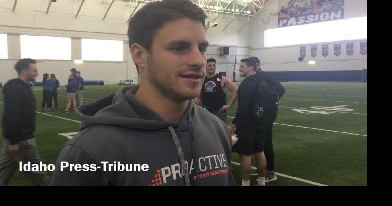 Former Boise State wide receiver Thomas Sperbeck after Pro Day (3-30-17 ...