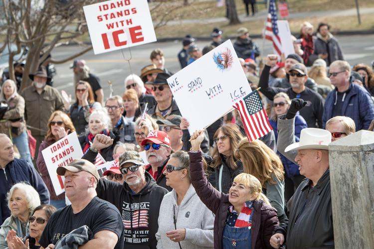 'Idaho Stands with ICE' rally sees hundreds at Idaho State Capitol as ...
