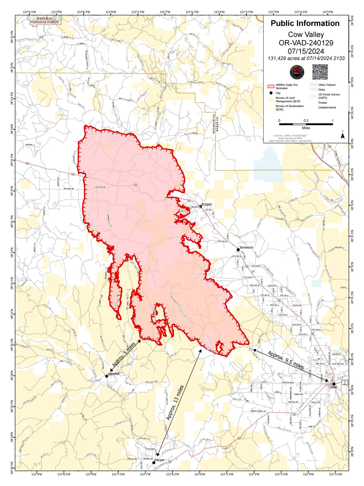 Stanley fire doubles in size over the weekend; Cow Valley fire in ...