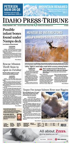 Tuesday, September 1, 2015, Front Page | Front | idahopress.com