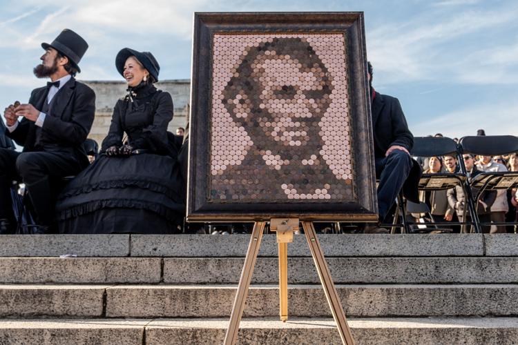 Photos show mock funeral for the penny at Lincoln Memorial | Us ...